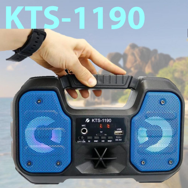 Безжична преносима Bluetooth тонколона с LED светлини и дистанционно управление KTS-1190 - FM ...